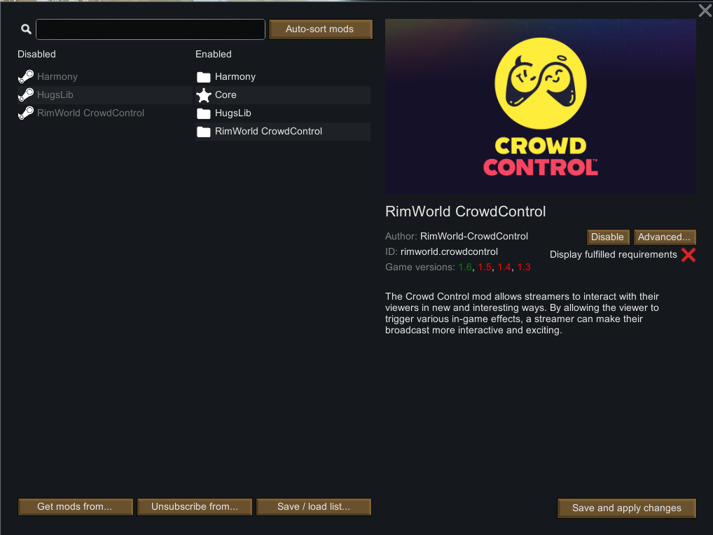 RimWorld (PC) - Crowd Control